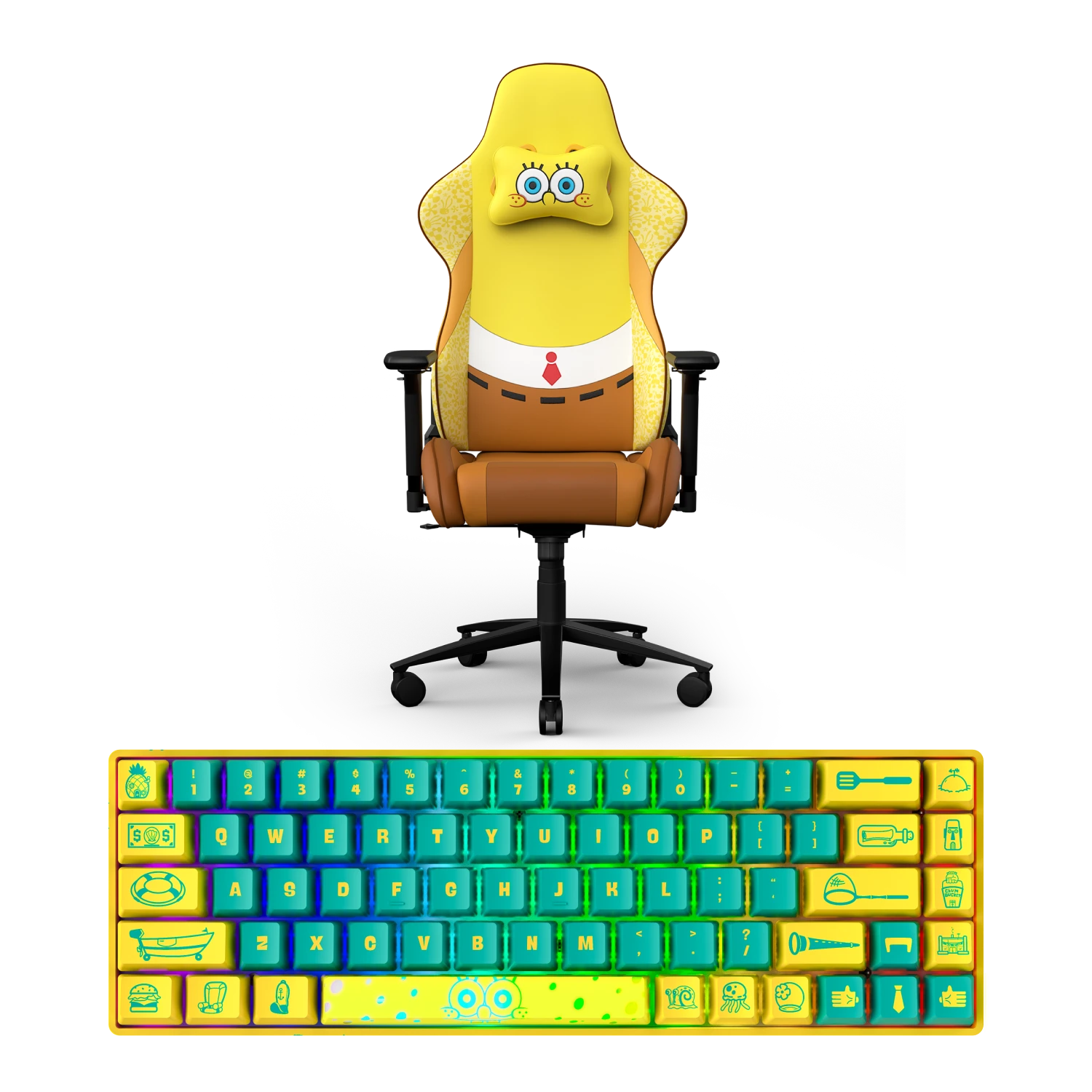 SpongeBob Keyboard + Chair Combo | Ghost Keyboards